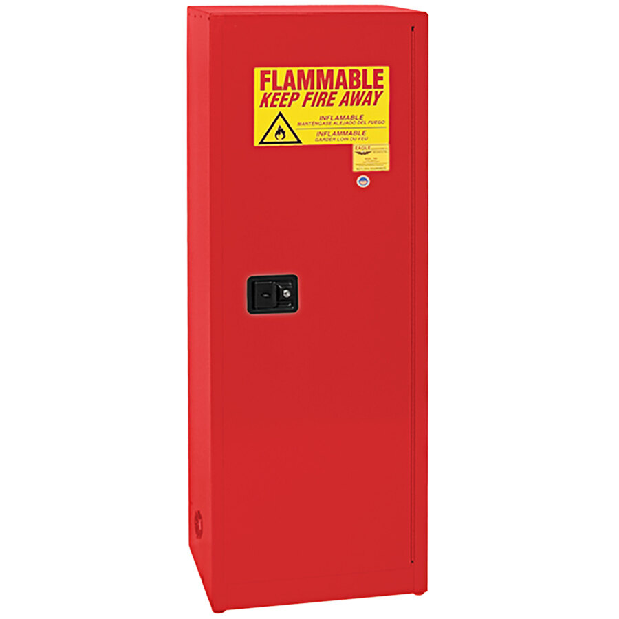 Eagle Manufacturing 24 Gallon Red Flammable Liquid Safety Cabinet with ...