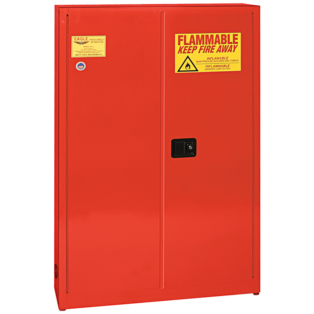 Eagle Manufacturing PI77X Red Aerosol Paint Safety Cabinet with 2 ...