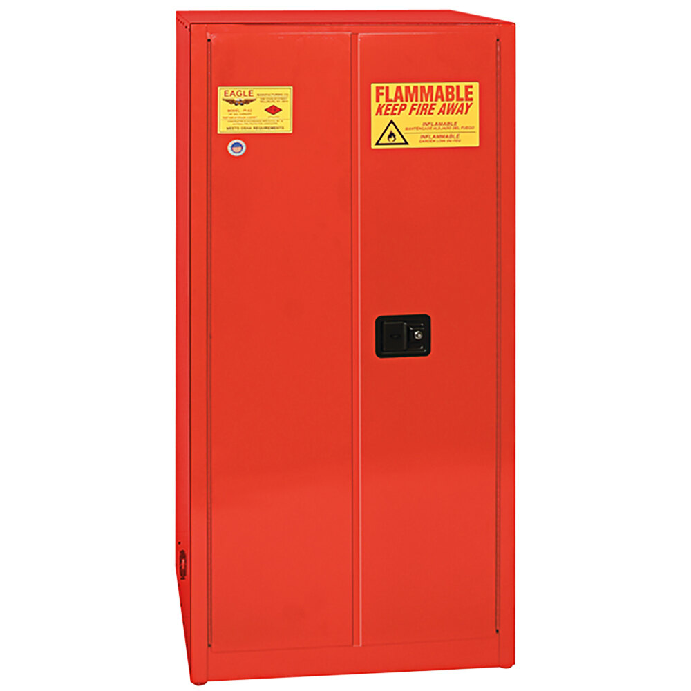 Eagle Manufacturing PI6010X Red Paint Safety Cabinet with 2 Self ...