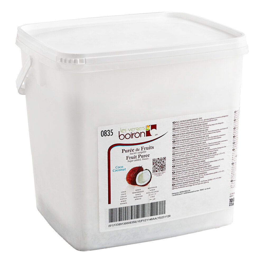 Les Vergers Boiron Coconut Puree 22 lb. Bucket