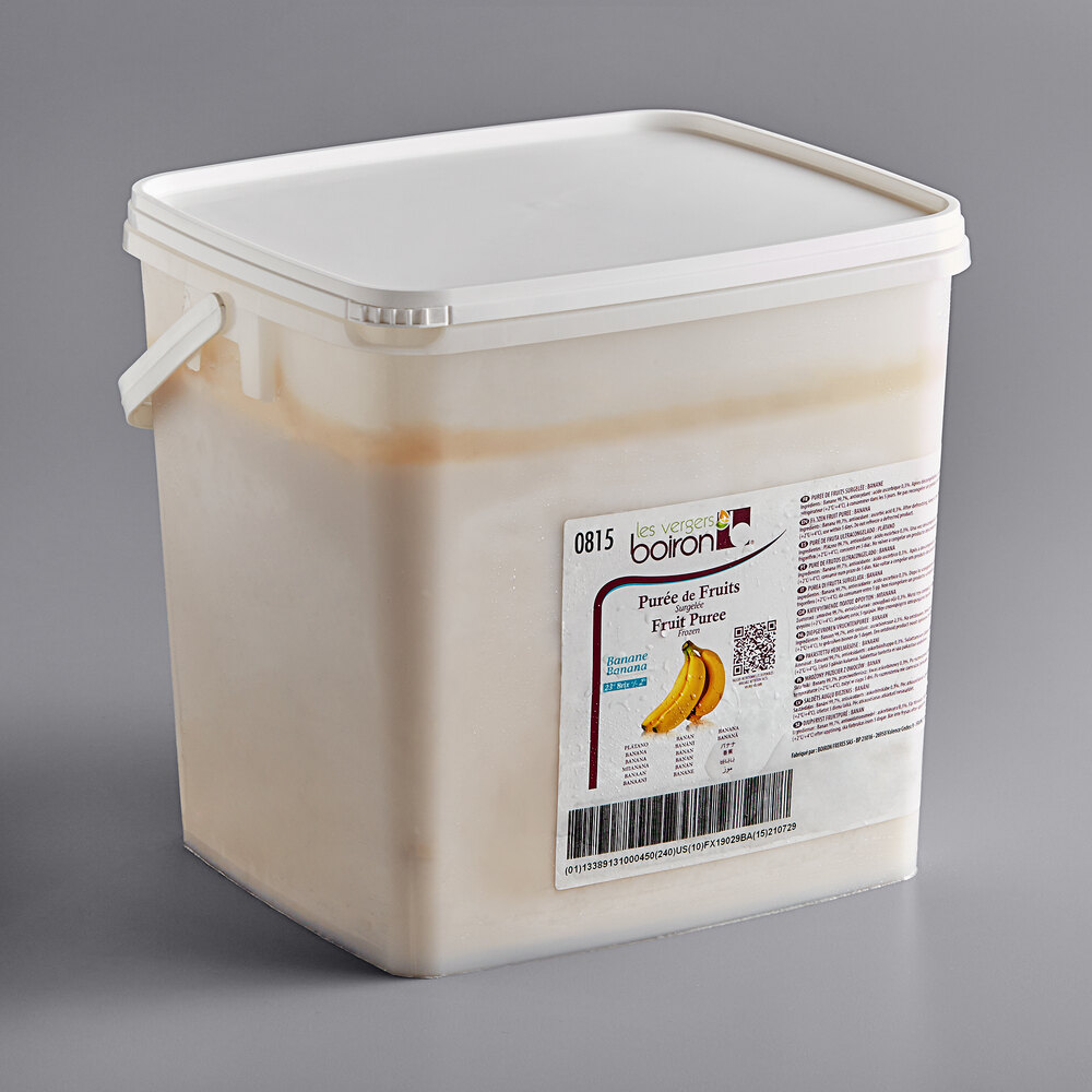 Les Vergers Boiron Banana 100% Fruit Puree 22 lb. Bucket