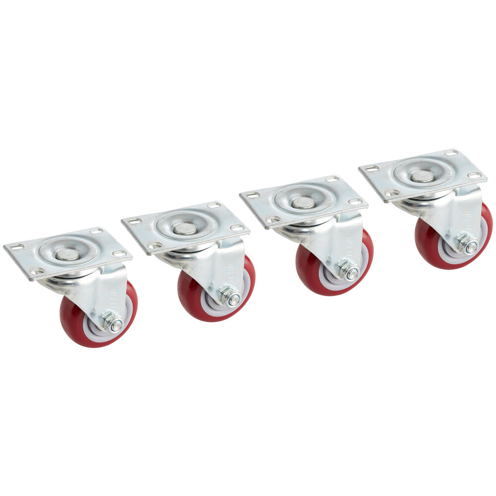 Lancaster Table & Seating 4" Plate Swivel Casters for 18-36-Chair Dolly ...