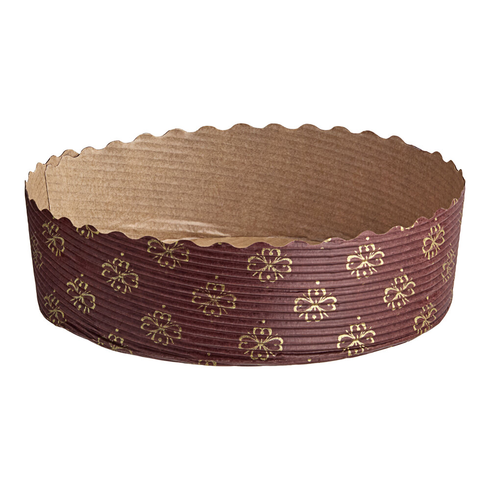 Novacart Corrugated Kraft Paper Baking Mold 4 3/4" x 1 1/4" - 300/Case