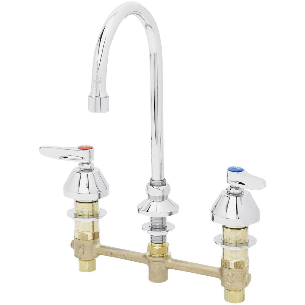 T&S B-2850 EasyInstall Deck Mount Concealed Lavatory Faucet with 8 ...