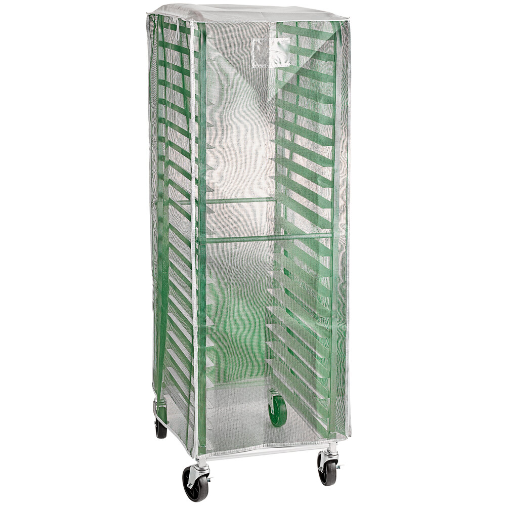 Curtron 23" x 28" x 62" Green Supro Breathable Mesh Bun / Sheet Pan ...