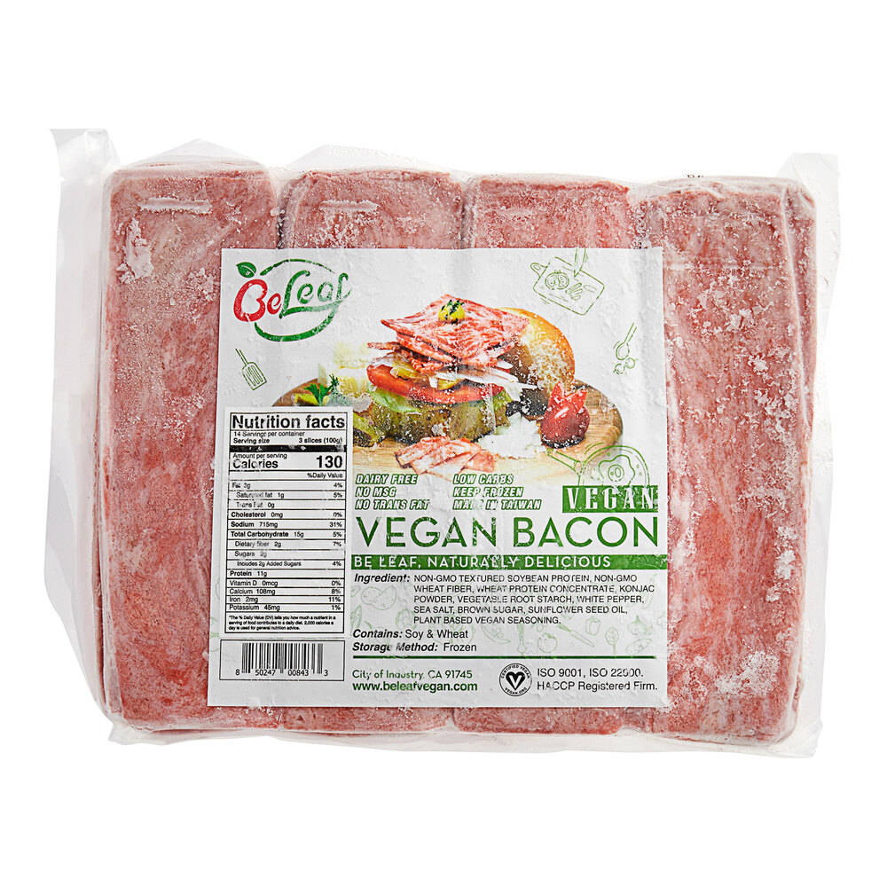 Beleaf Vegan Bacon 3 lb. - 8/Case