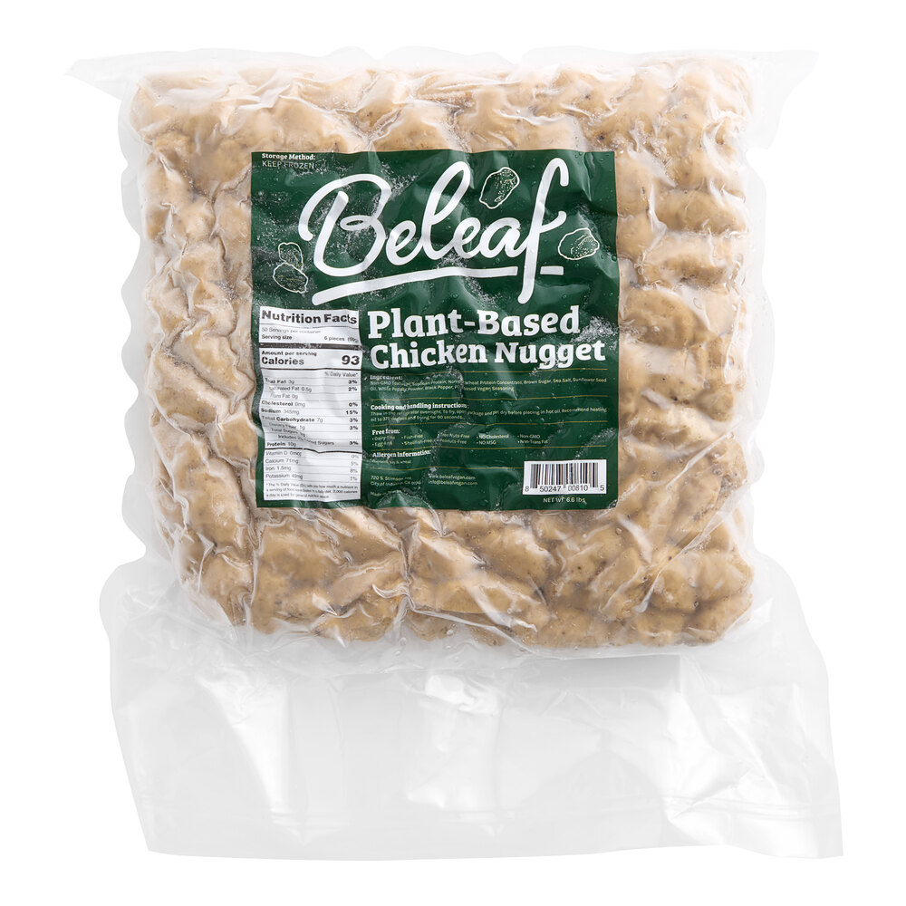 Beleaf Plant-Based Vegan Chicken Nuggets 6.6 lb. - 4/Case