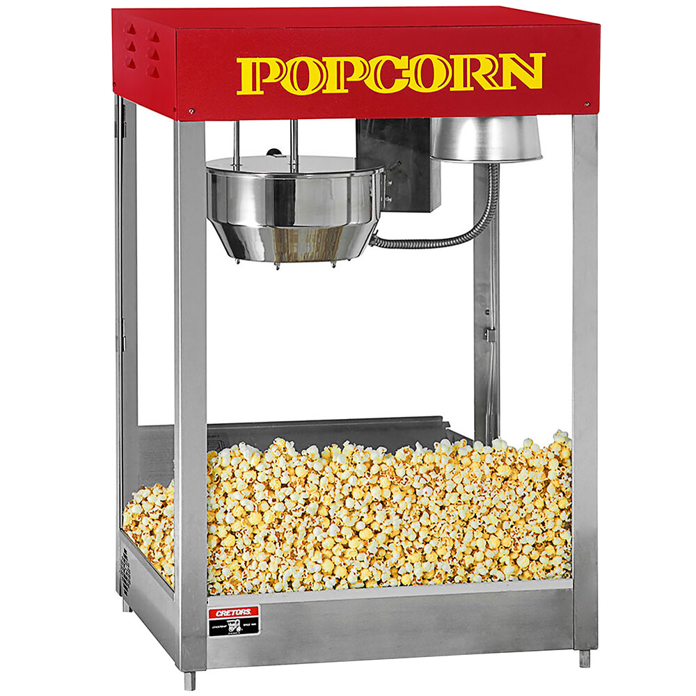Cretors T-3000 T312A11-XXX-CSS 12 oz. Red Top Popcorn Popper