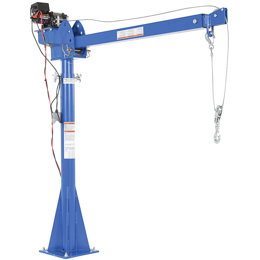 Vestil WTJ-20-4-DC 2,000 lb. Battery-Powered Jib Lift Crane with 360 ...