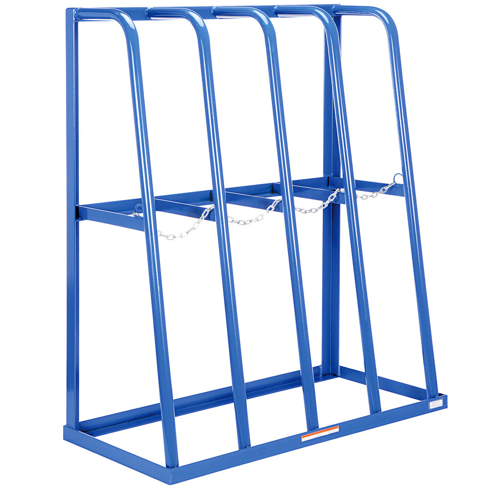 Vestil SSRT-47 60" x 24" 4-Bay Steel Storage Rack with Security Chains ...