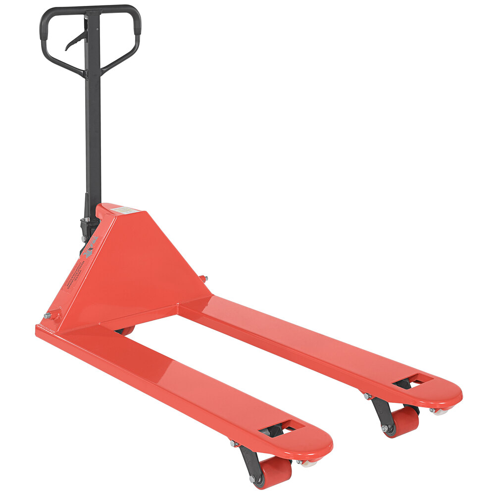 Vestil PM5-2748 Red Pallet Truck with 27" x 48" Forks and Hand Brake ...