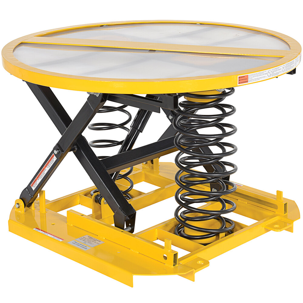 Vestil SST-45 4,500 lb. Round Steel Scissor Lift Table with 360-Degree ...