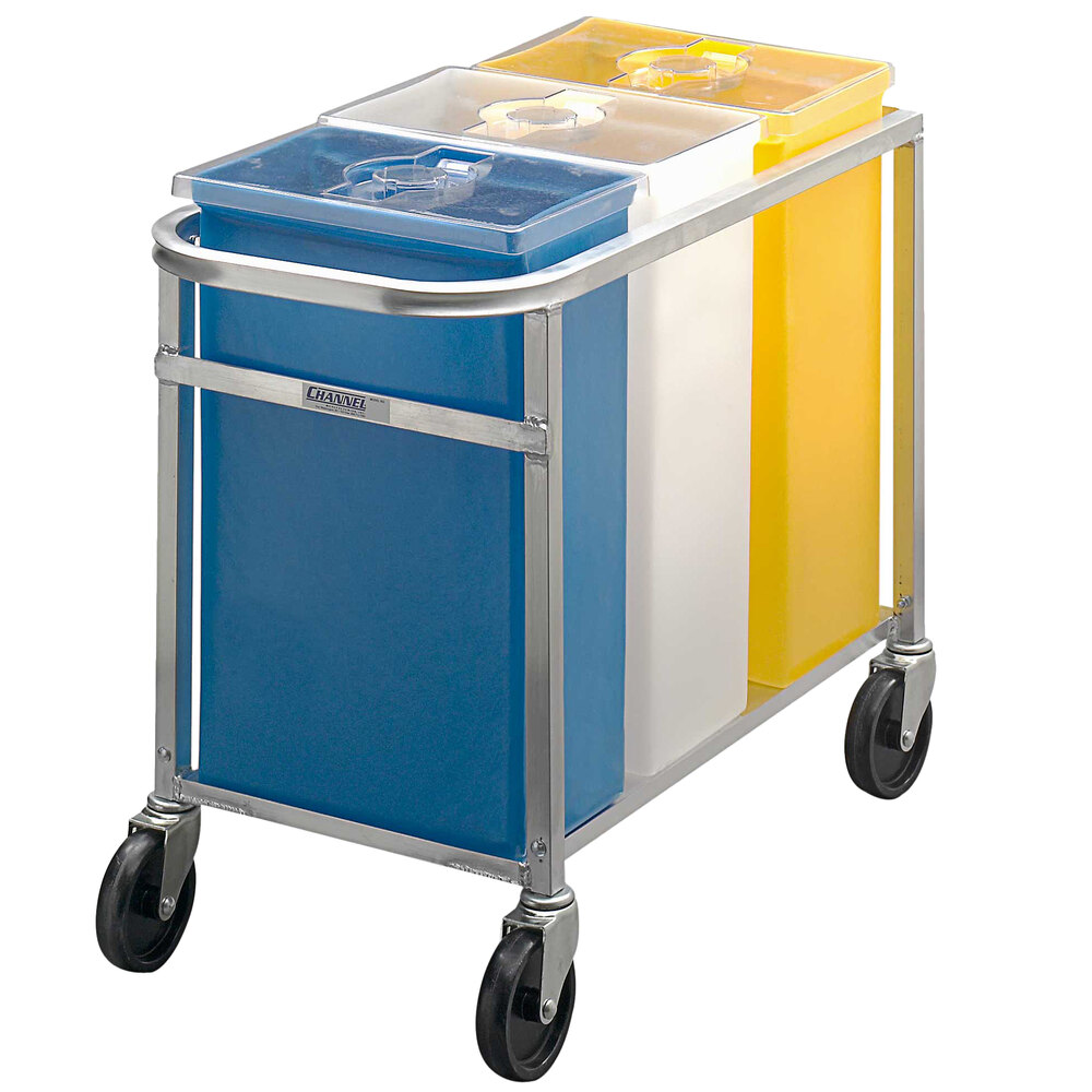 Channel 30 Gallon / 480 Cup Mobile Triple Ingredient Bin 123P