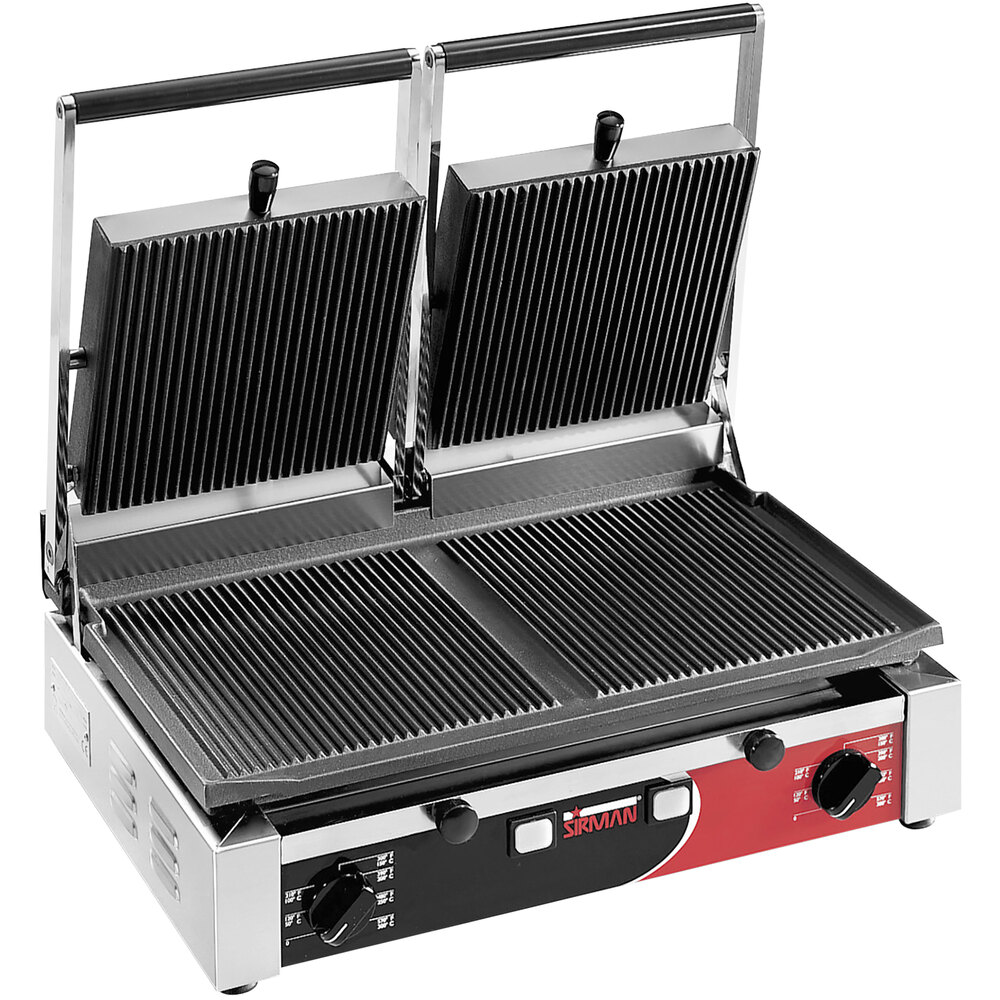 Sirman 34A3331105SI PD R Double Panini Grill with Grooved Plates - 10 ...