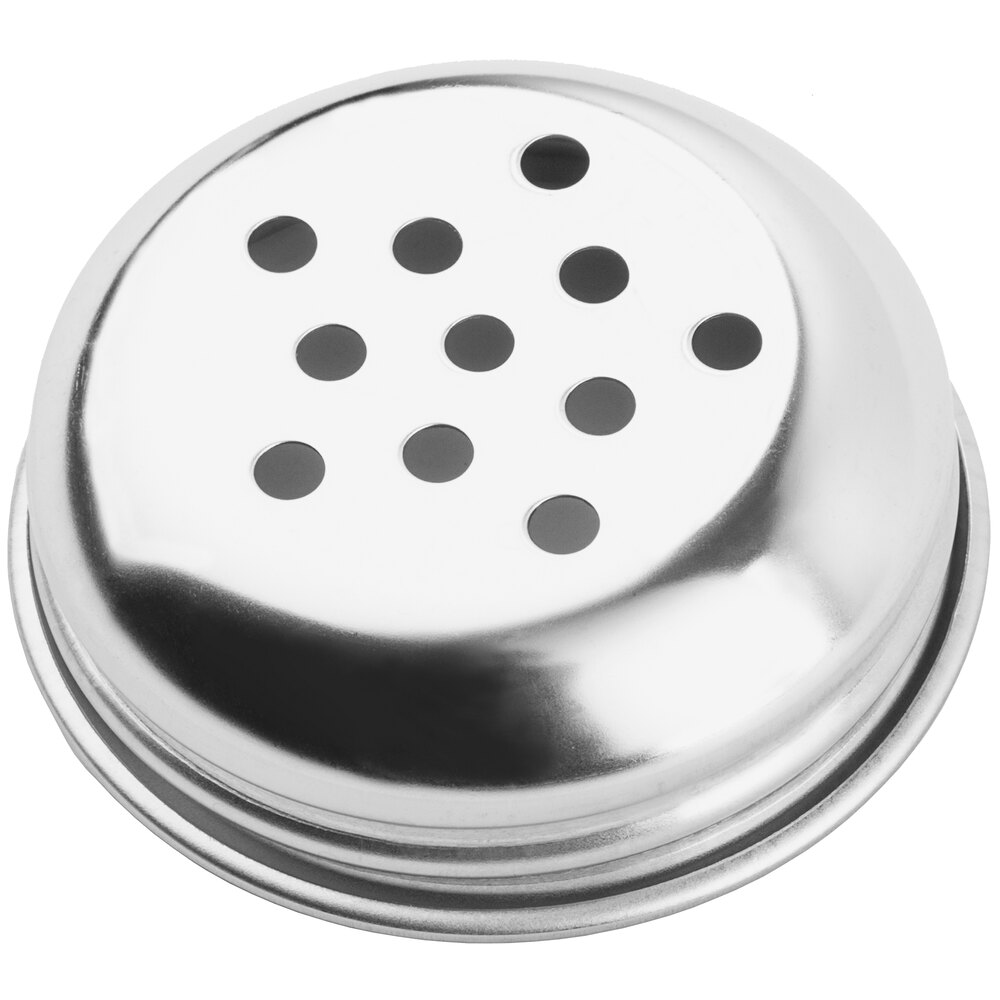 TableCraft Stainless Steel Perforated Swirl Shaker Top - 1260T - 12/Case