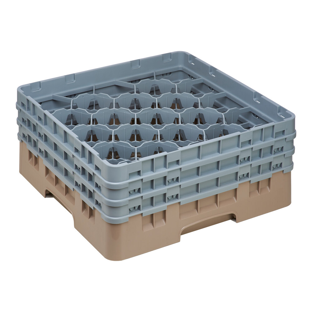 Cambro 20S638184 Camrack 6 7/8" High Customizable Beige 20 Compartment ...