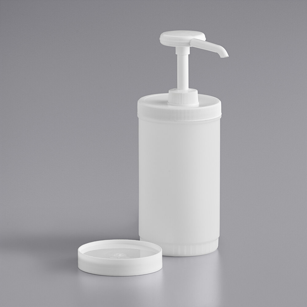 Choice Condiment Pump Kit with 0.5 oz. Plastic Pump and 1 Quart Jug