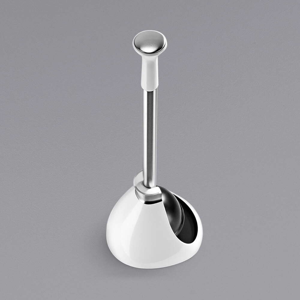 simplehuman BT1085 White Toilet Plunger with Dome Shaped Cover