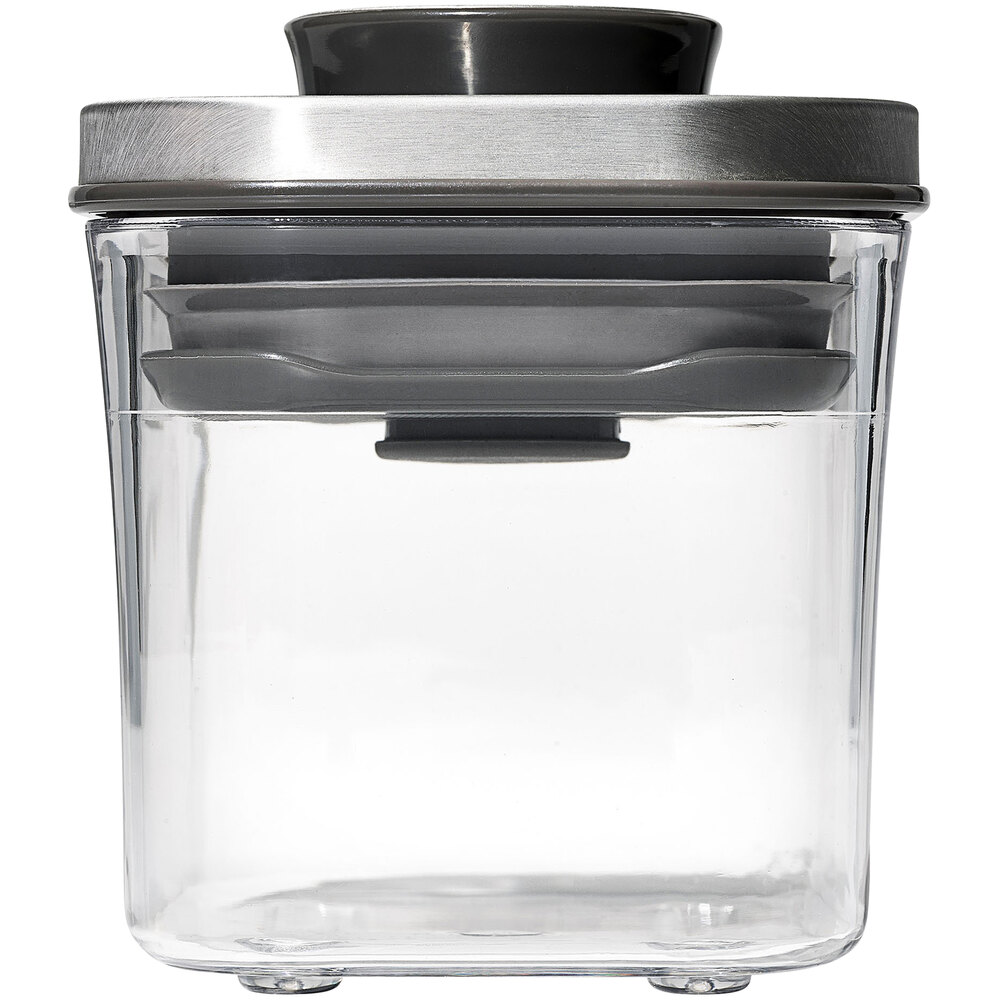 OXO Good Grips 0.2 Qt. Clear Square SAN Plastic Food Storage Container ...