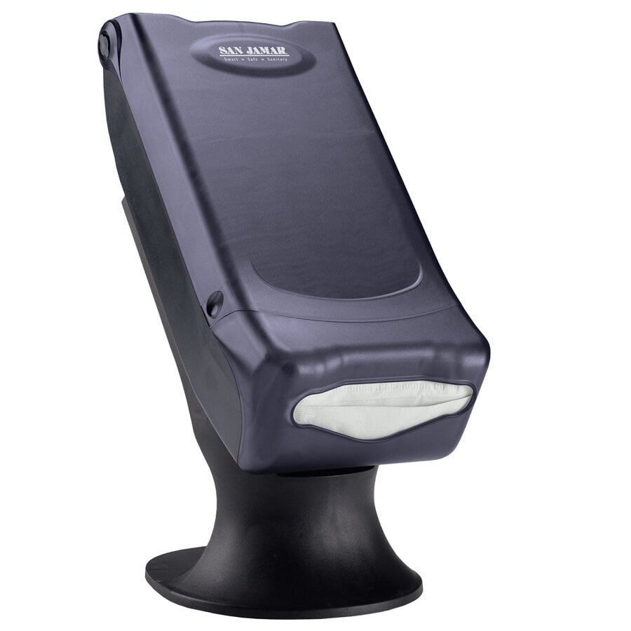 San Jamar H5000STBK Minifold Venue Stand Mount Napkin Dispenser - Black ...