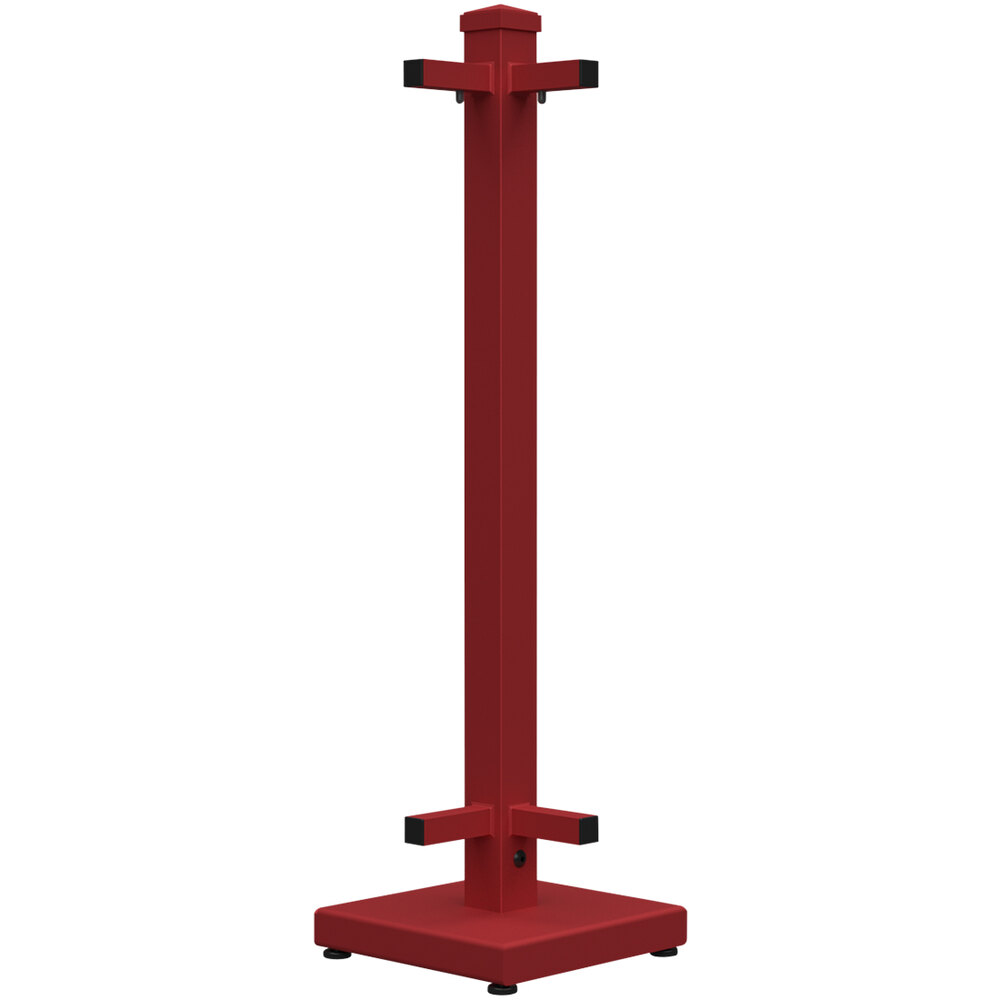 SelectSpace 10" x 10" x 36" Red Standard Corner Stand