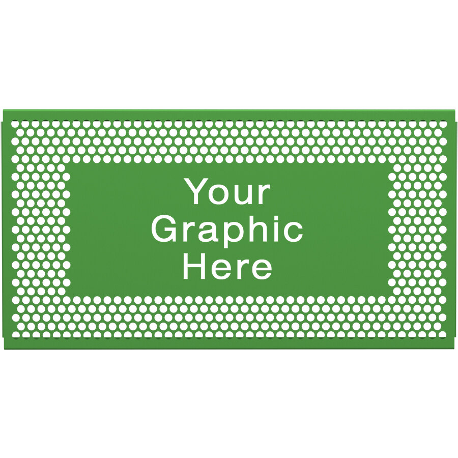 SelectSpace 5' Customizable Green Circle Pattern Graphic Partition Panel