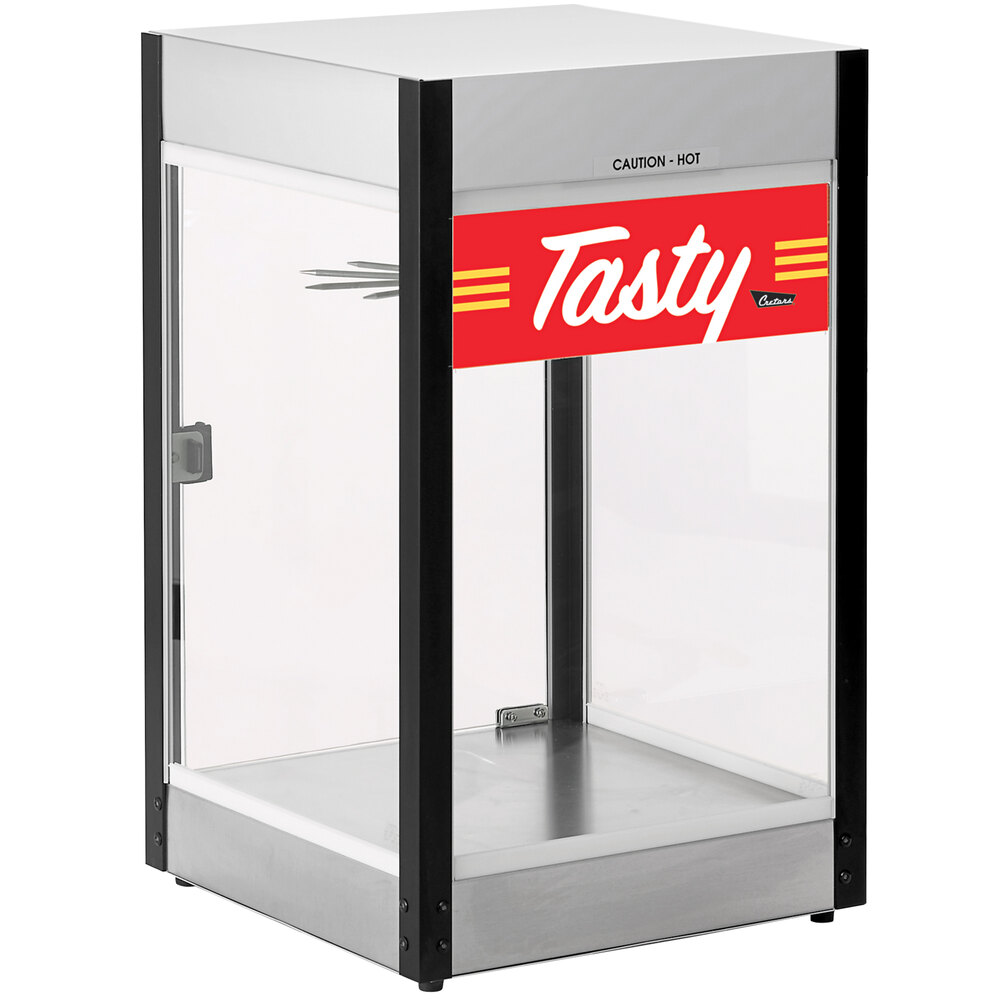Cretors RCACT-X Rotating Churro Display Cabinet with Tasty Decal