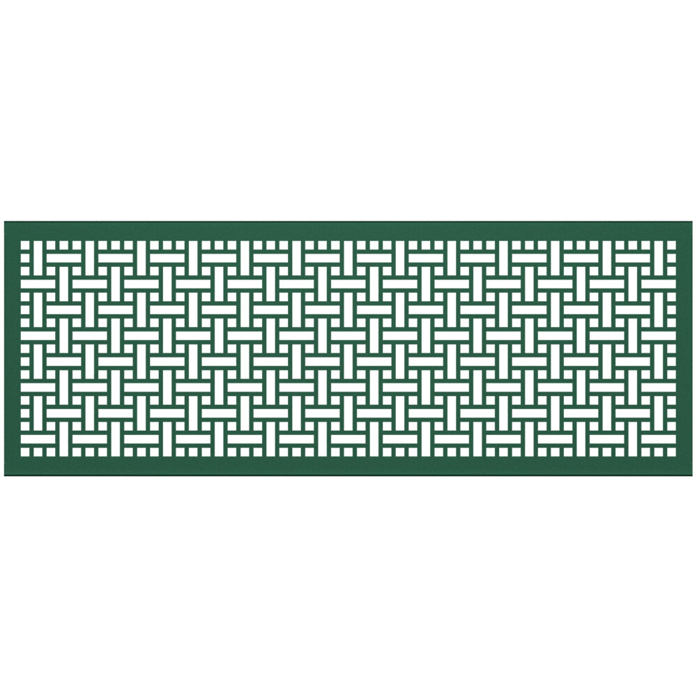 SelectSpace 7' Forest Green Square Weave Pattern Partition Panel