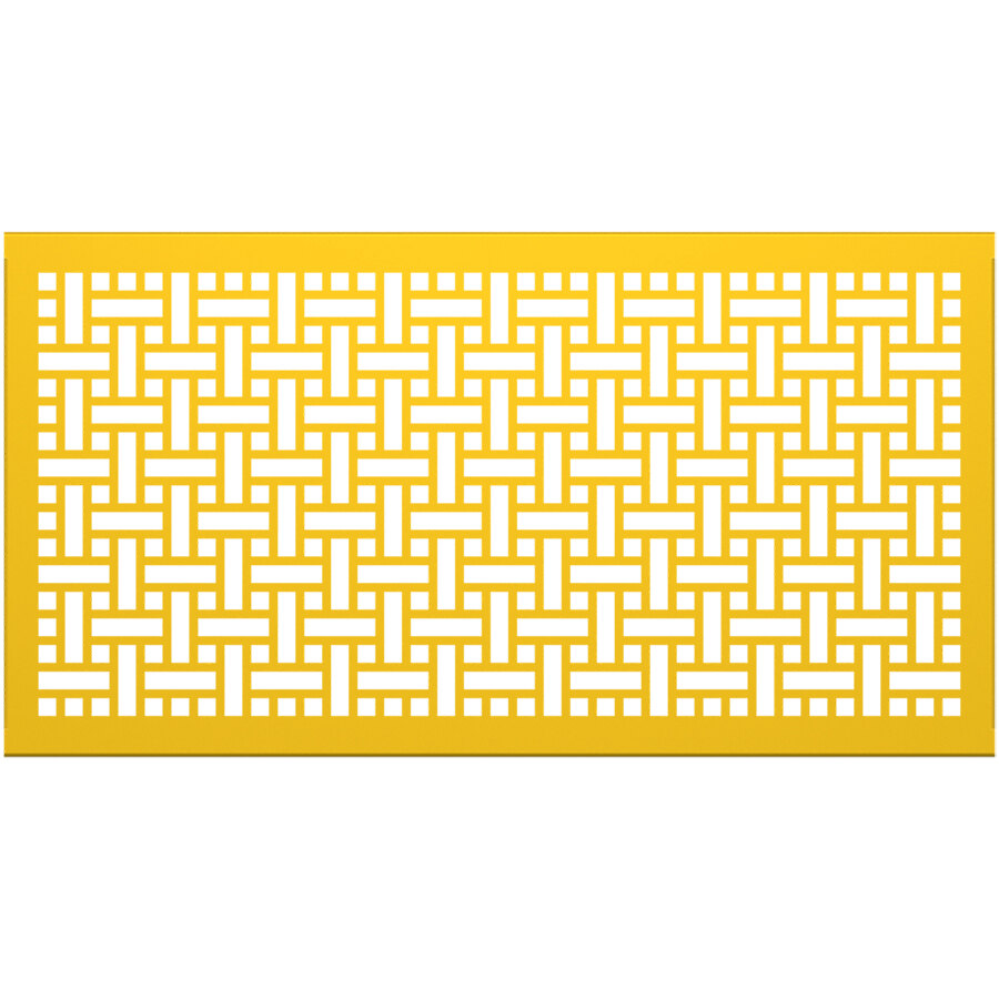 SelectSpace 5' Bright Yellow Square Weave Pattern Partition Panel