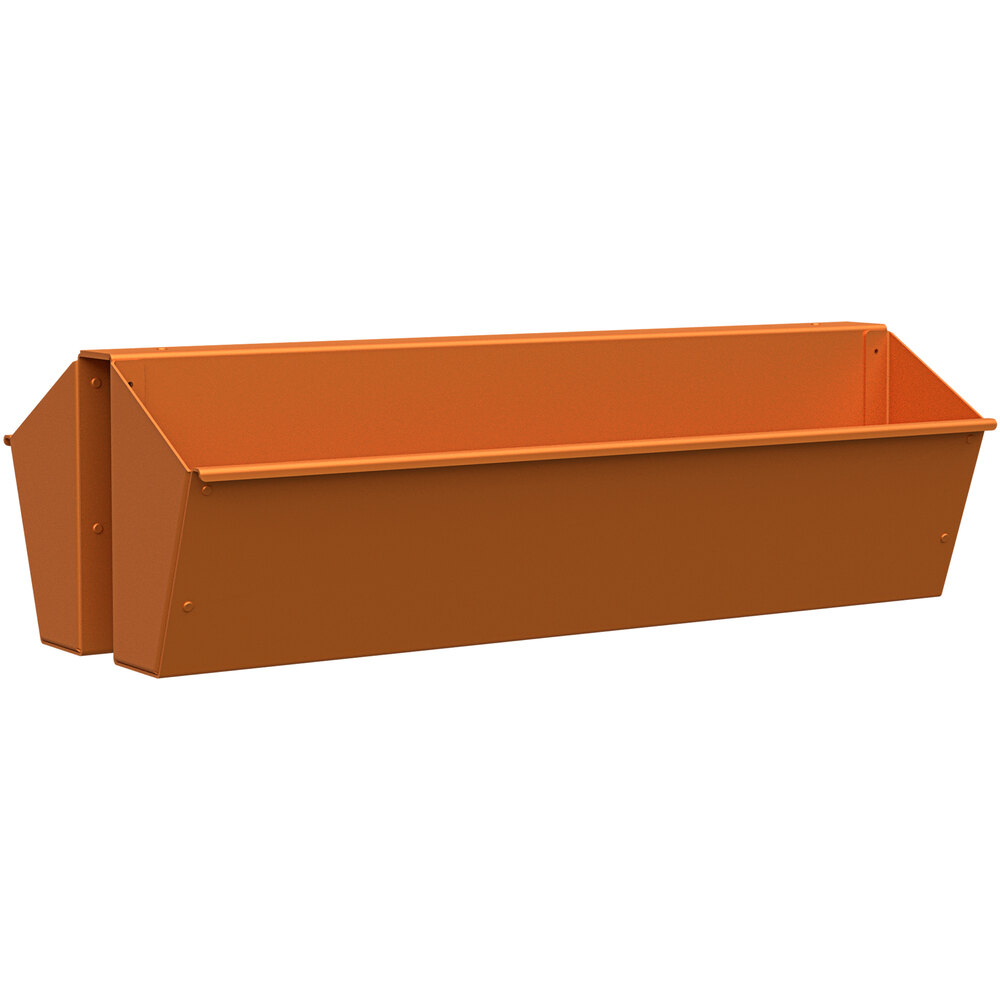 SelectSpace 9 3/8" x 20 1/8" x 6 3/8" Burnt Orange Hanging Planter