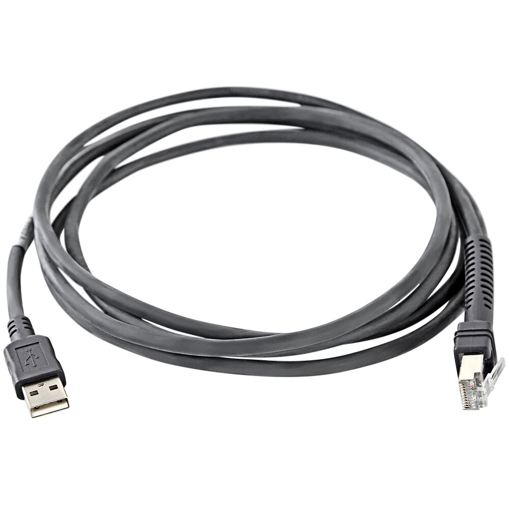 Zebra CBA-U21-S07ZBR 7' Straight Shielded USB Series A Connector