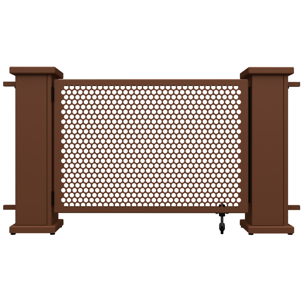 SelectSpace 62" x 10" x 34" Brown Circle Pattern Gate with Straight ...