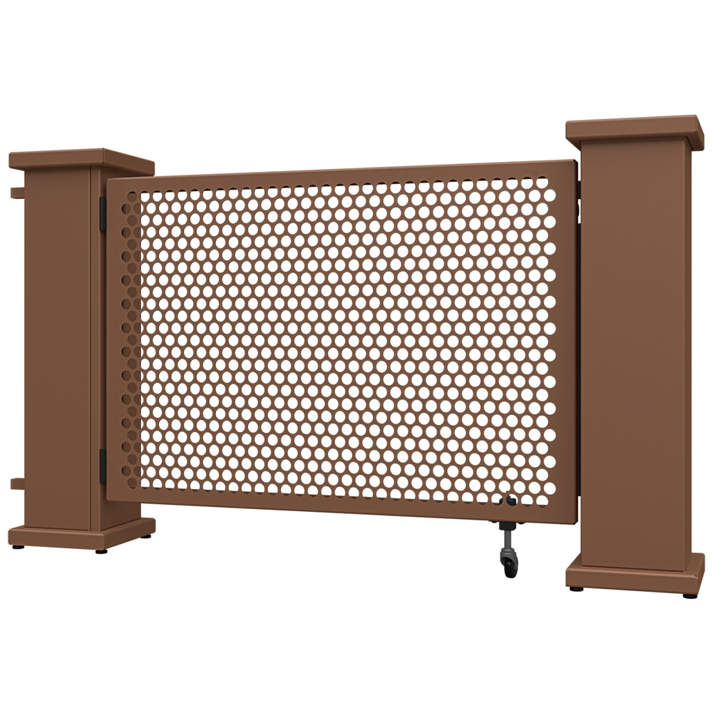 SelectSpace 62" x 10" x 34" Brown Circle Pattern Gate with Straight and ...