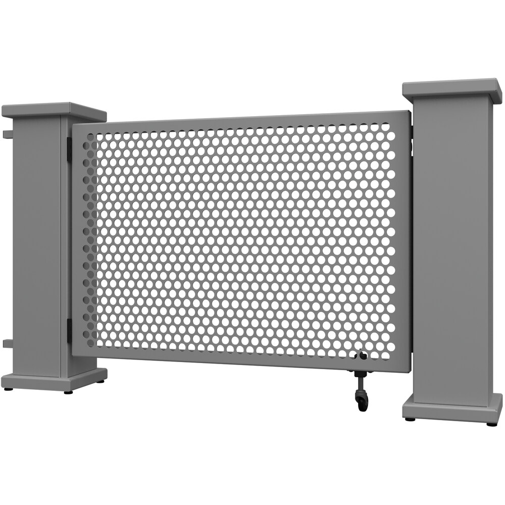 SelectSpace 62" x 10" x 34" Stock Gray Circle Pattern Gate with ...