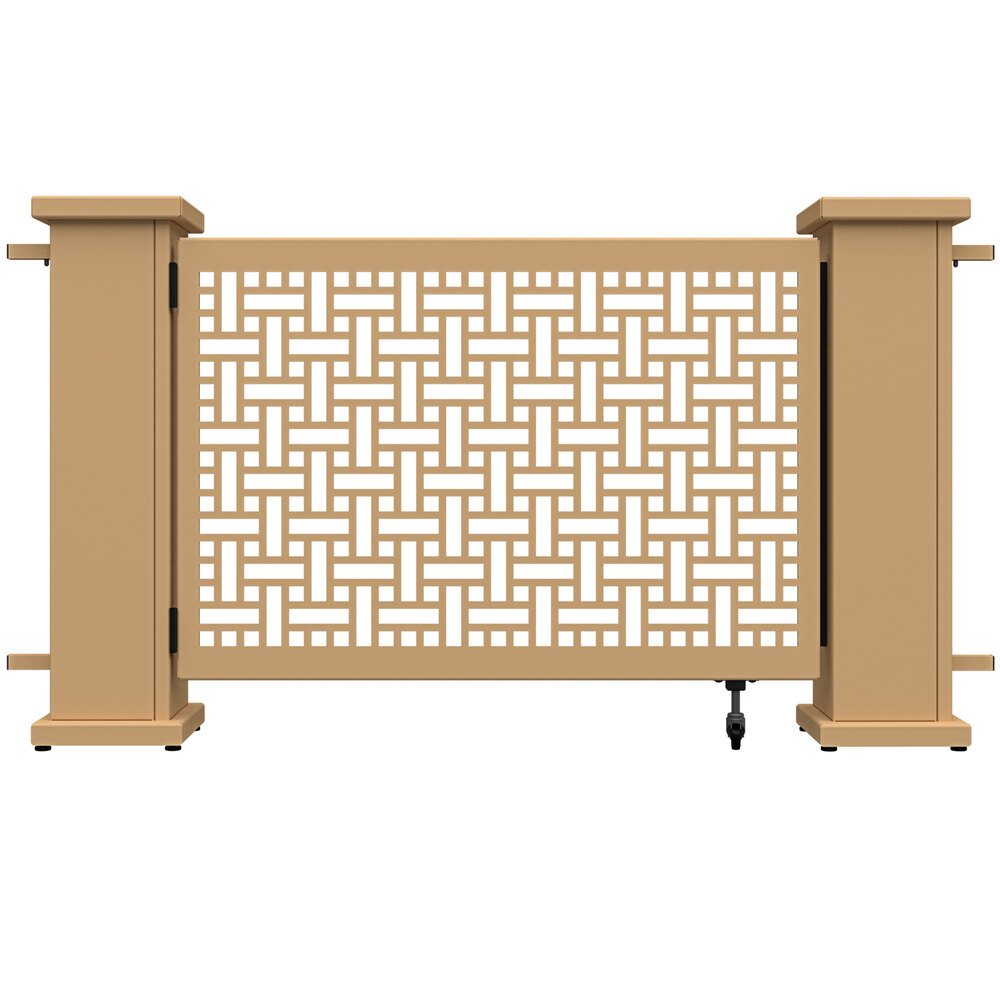 SelectSpace 62" x 10" x 34" Sand Square Weave Pattern Gate with ...
