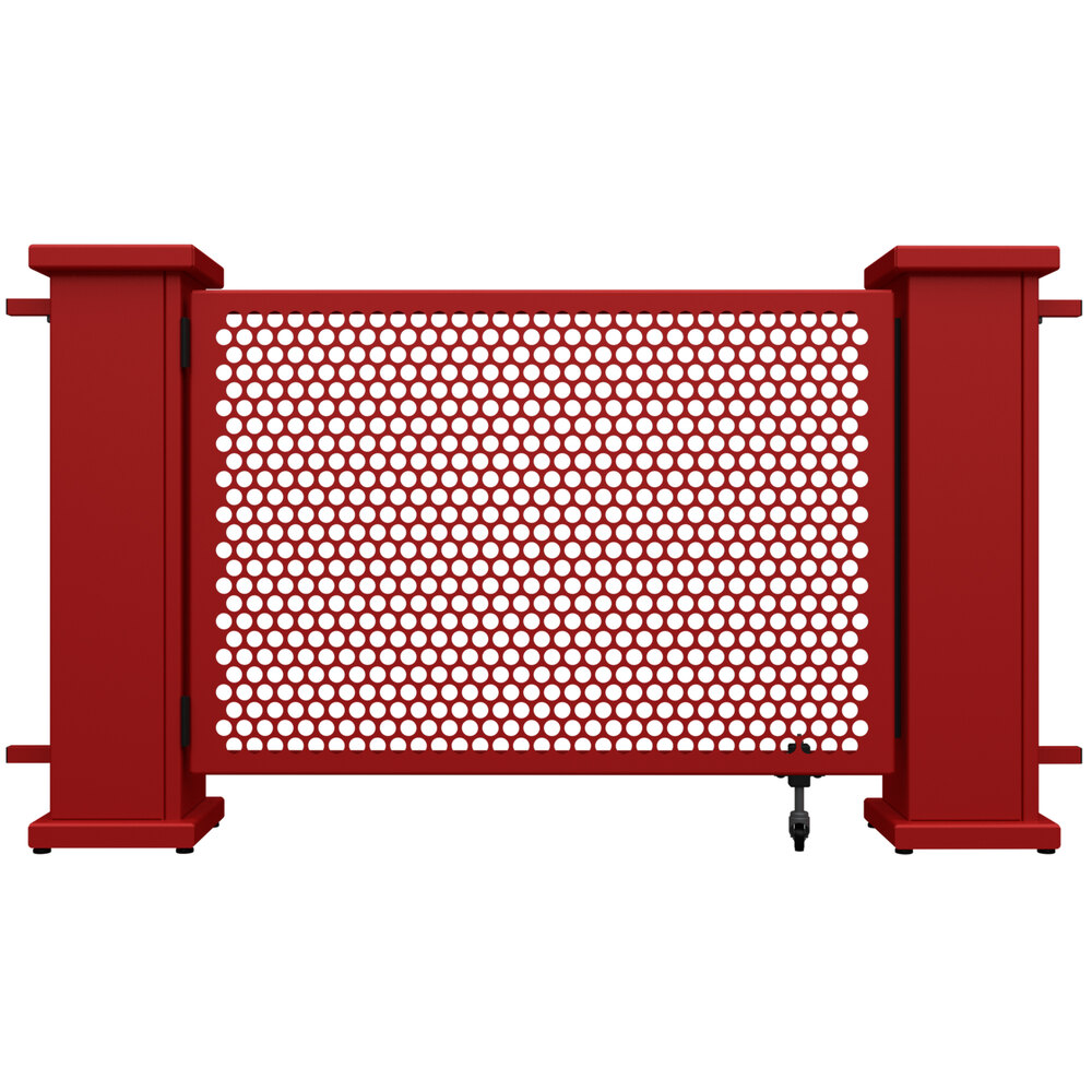 SelectSpace 62" x 10" x 34" Red Circle Pattern Gate with Straight ...