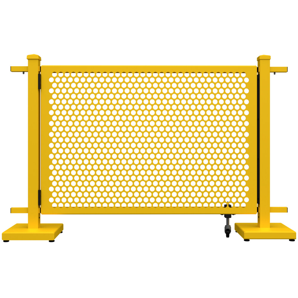 SelectSpace 56" x 10" x 34" Bright Yellow Circle Pattern Gate with ...