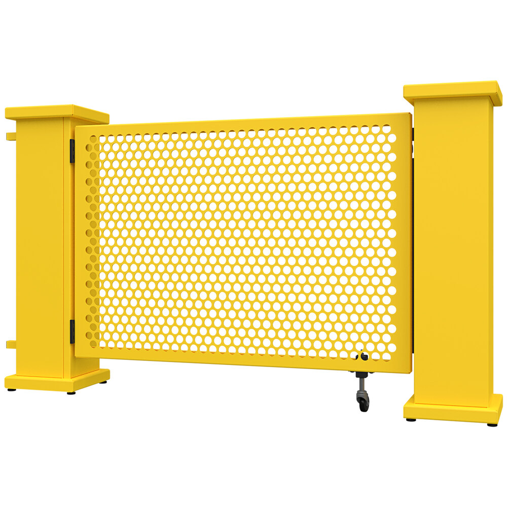 SelectSpace 62" x 10" x 34" Bright Yellow Circle Pattern Gate with ...