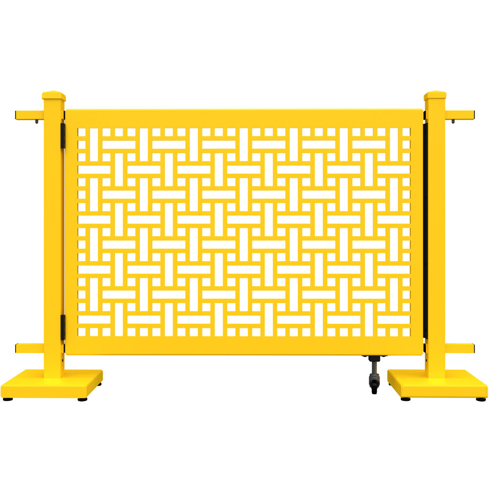 SelectSpace 56" x 10" x 34" Bright Yellow Square Weave Pattern Gate ...
