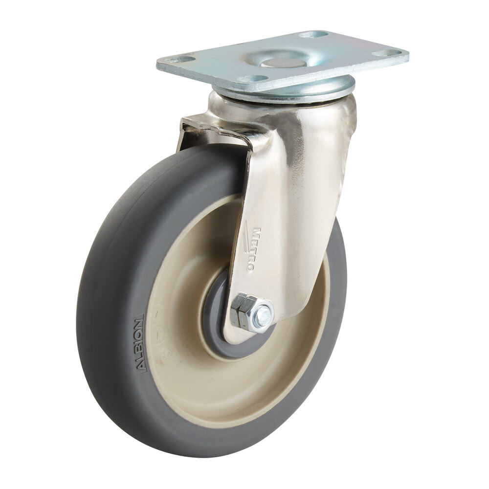 Metro B5P 5" Super Erecta Polyurethane Swivel Plate Caster