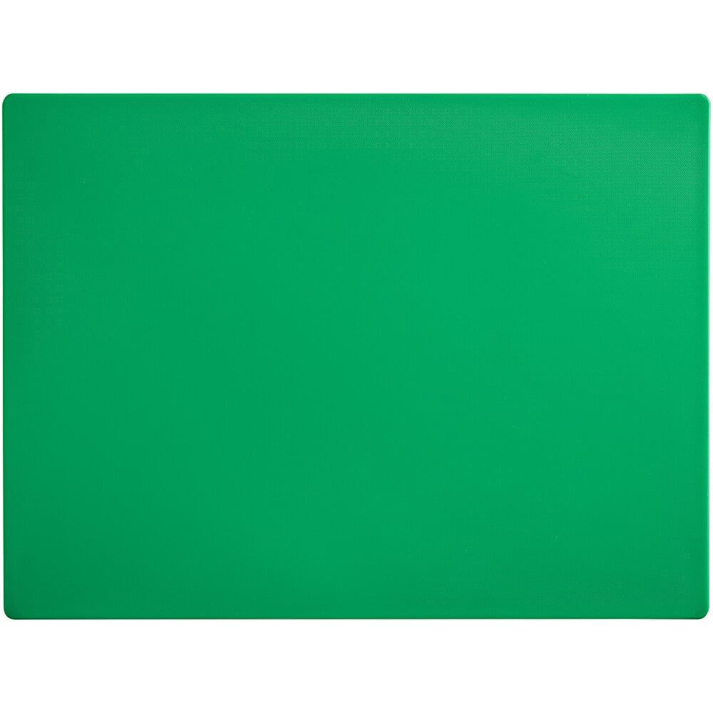 Choice 24" x 18" x 1/2" Green Polyethylene Cutting Board
