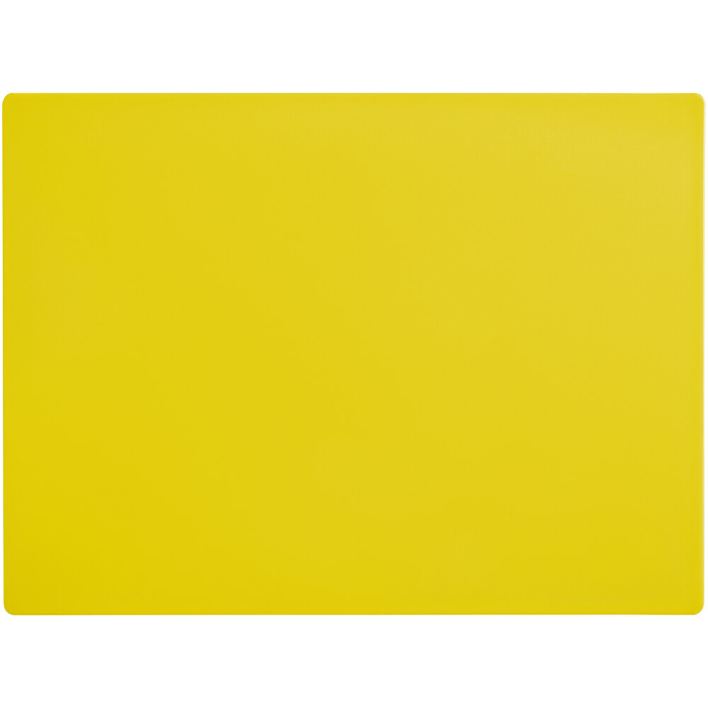 Choice 24" x 18" x 1/2" Yellow Polyethylene Cutting Board