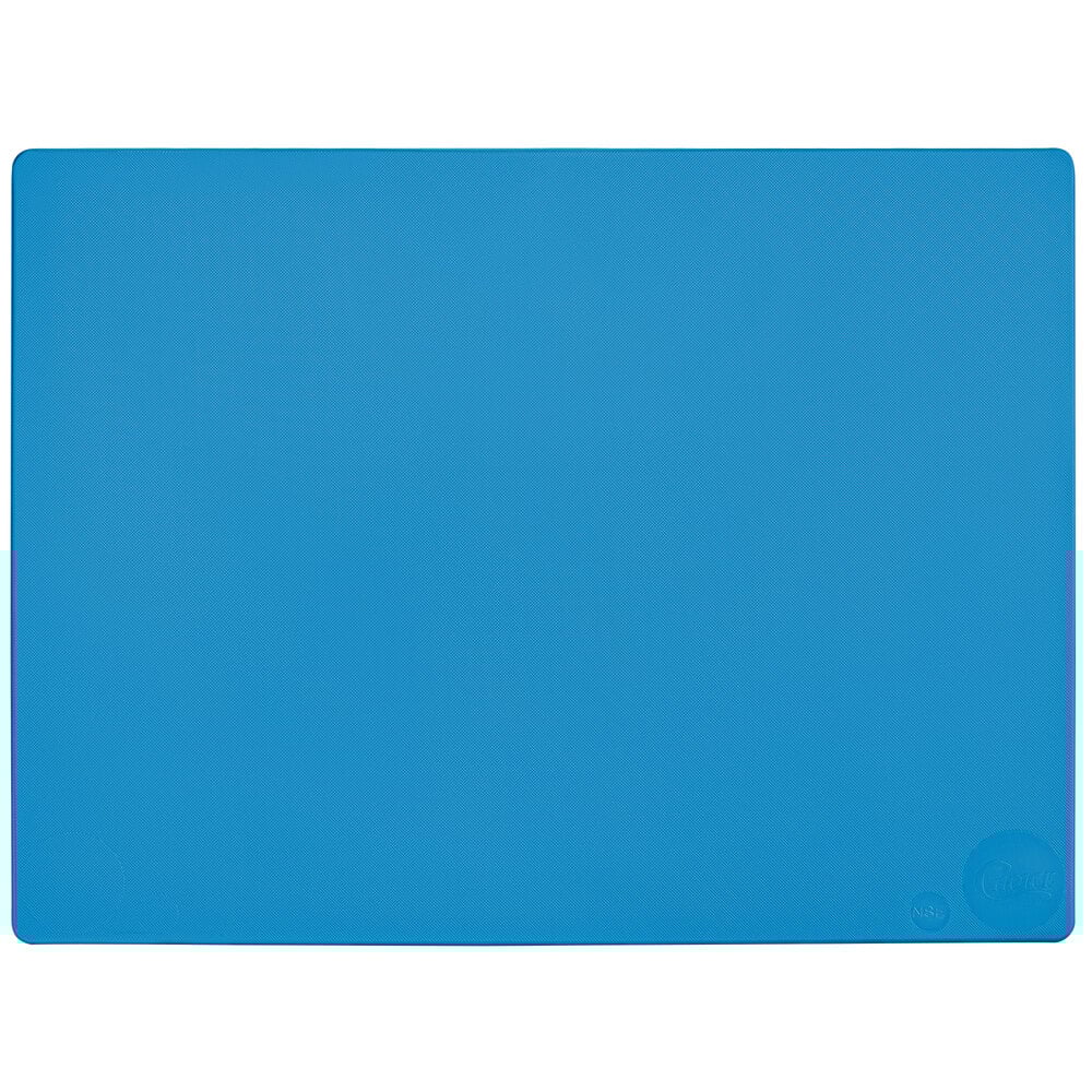 Choice 20" x 15" x 1/2" Blue Polyethylene Cutting Board