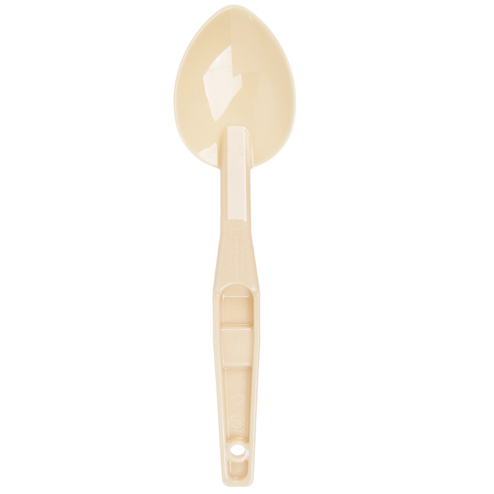 Cambro SPO11CW 11" Beige Camwear Solid Salad Bar / Buffet Spoon