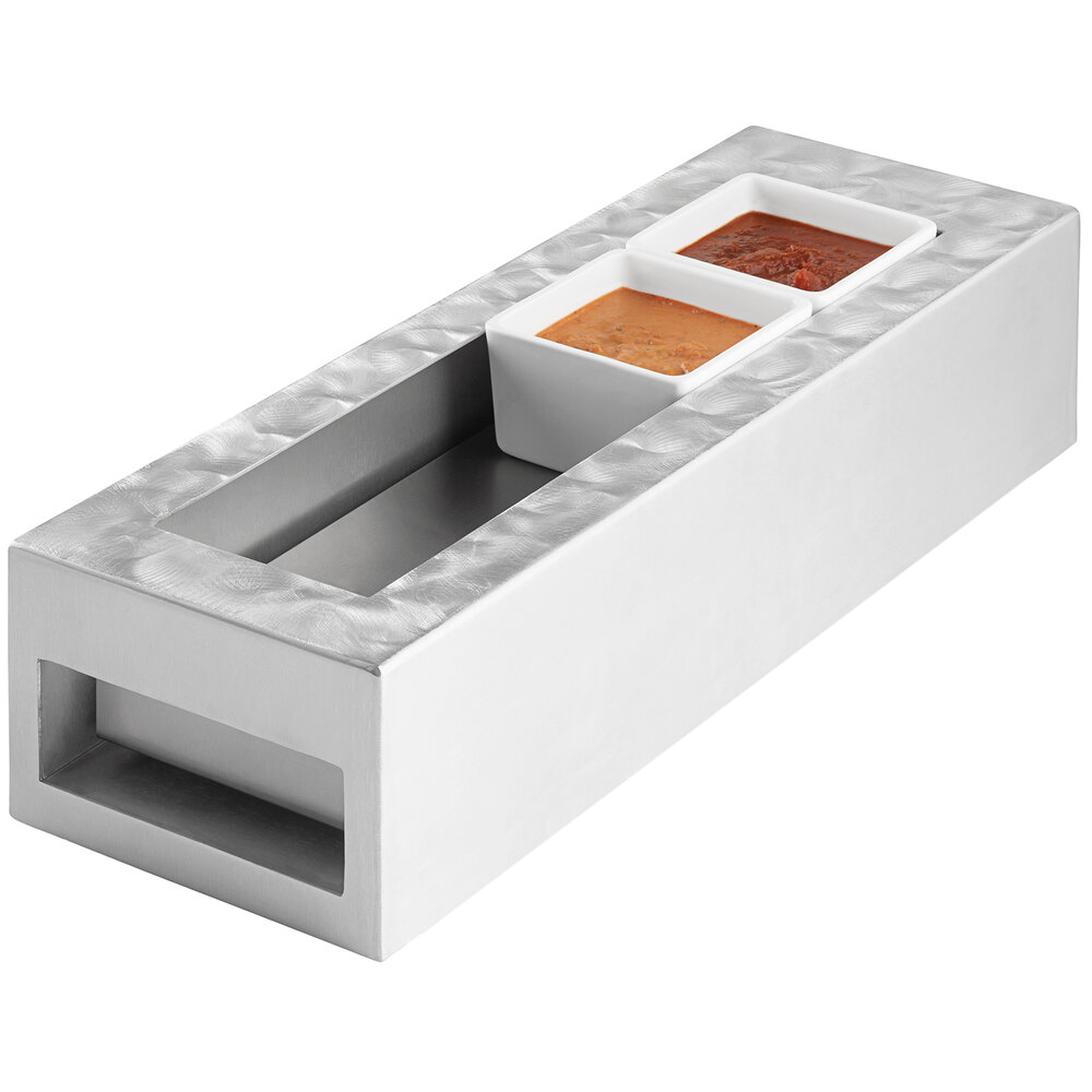 TableCraft CW40212RSATCP 8 5/8" x 25 1/4" x 5 3/4" Clear Brushed ...