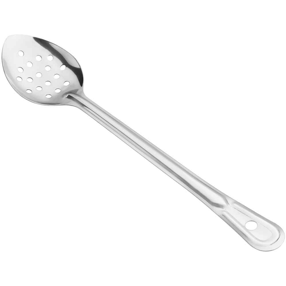 Choice 15" Perforated Stainless Steel Basting Spoon