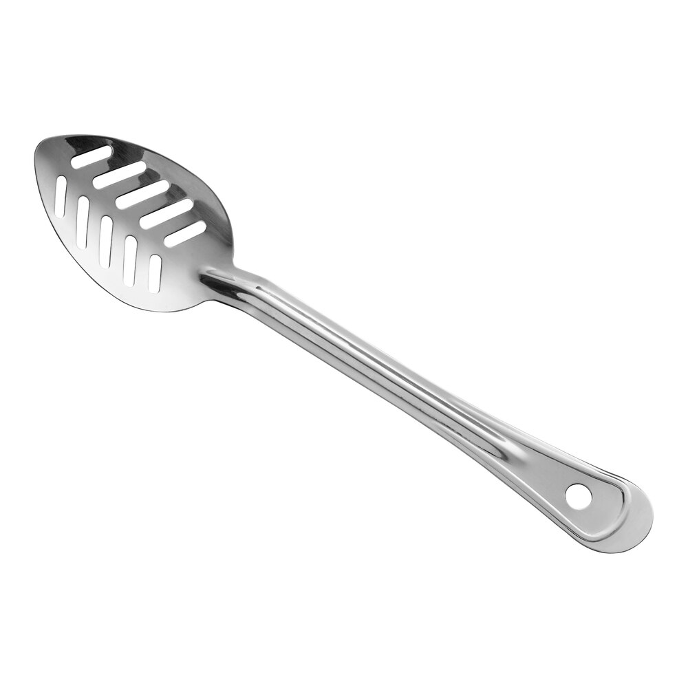 Choice 11" Slotted Stainless Steel Basting Spoon