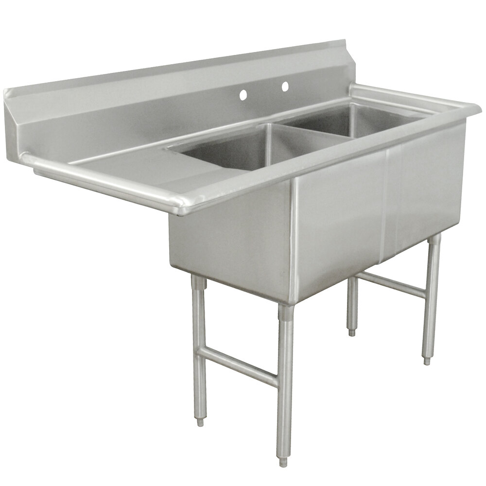 Advance Tabco FC-2-1818-18-X Two Compartment Stainless Steel Commercial ...