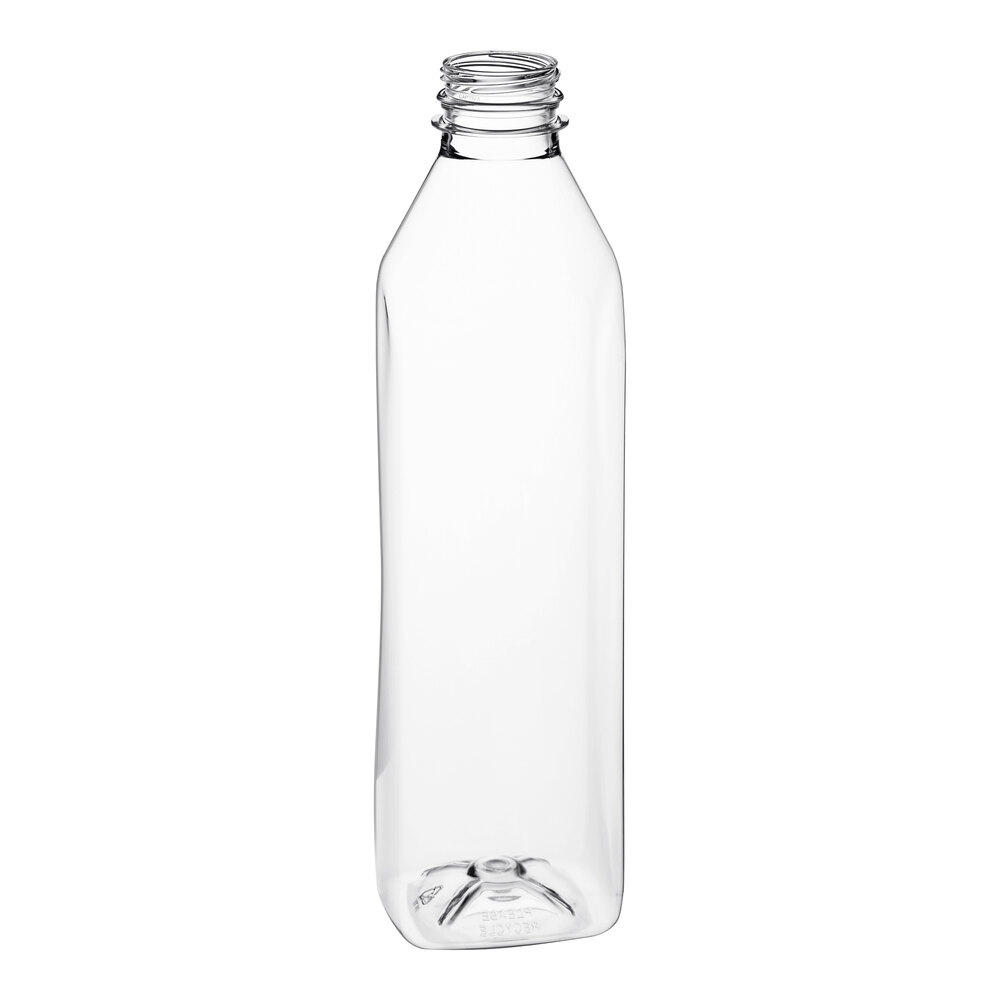 Captiva Containers 32 oz. Customizable Tall Square Milkman PET Clear ...