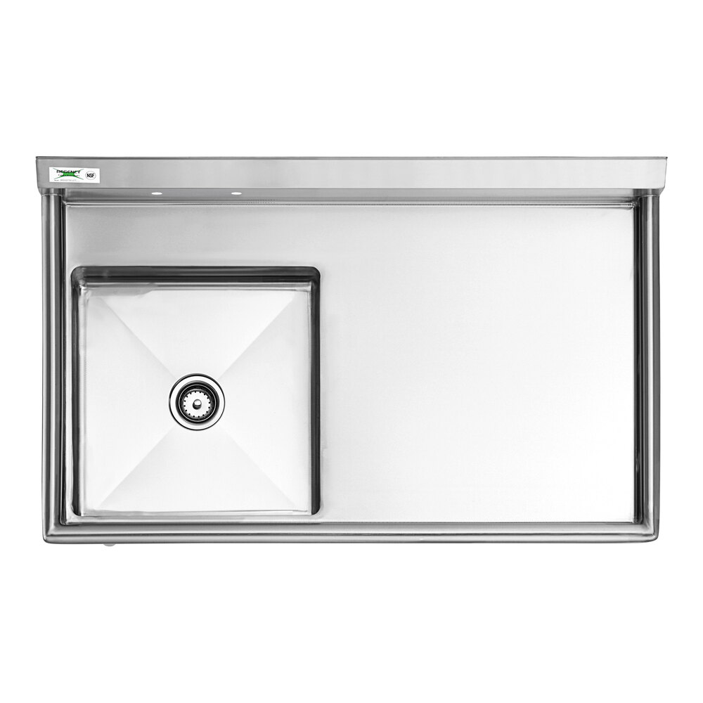 50" 16-Gauge Stainless Steel Soiled / Dirty Undercounter Dishtable ...